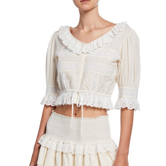 LoveShackFancy | Tops | Loveshackfancy Ruffle Crop Top | Poshmark